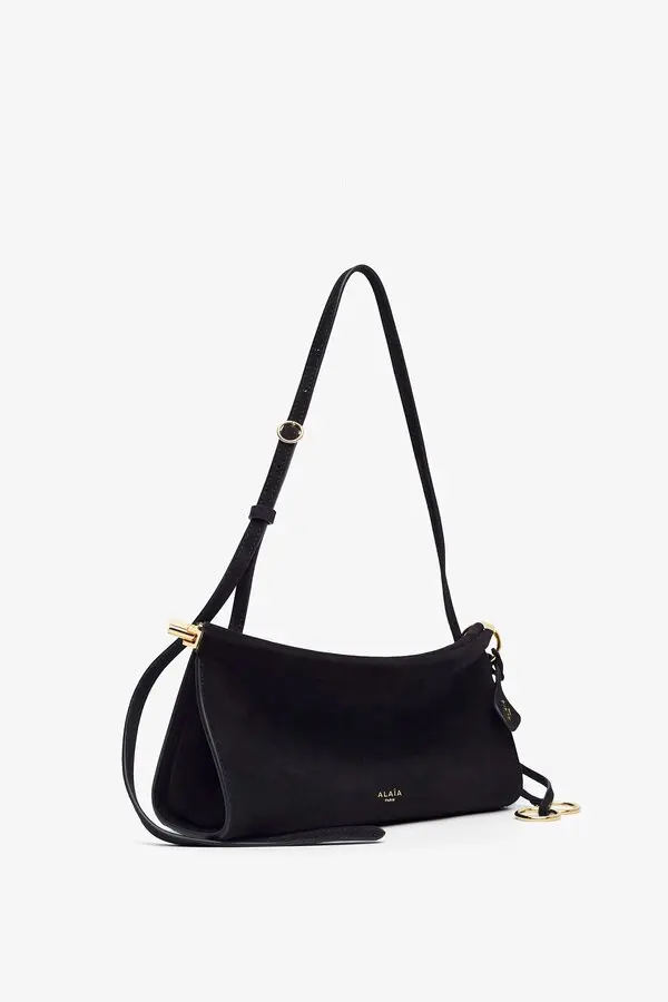 Alaïa Le Click Ew Small Suede Bag - Black