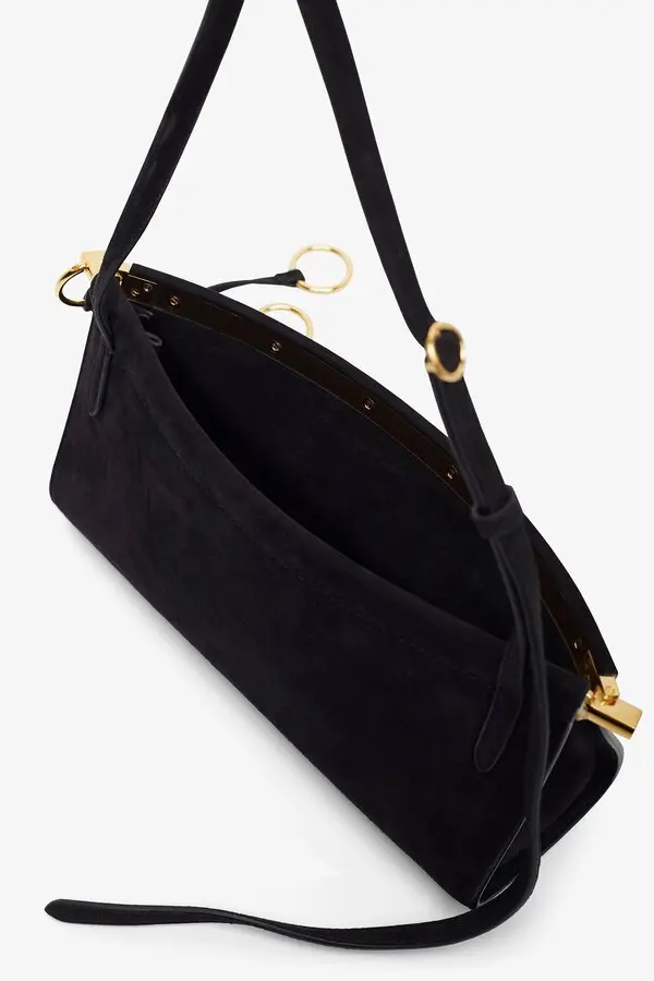 Alaïa Le Click Ew Small Suede Bag - Black