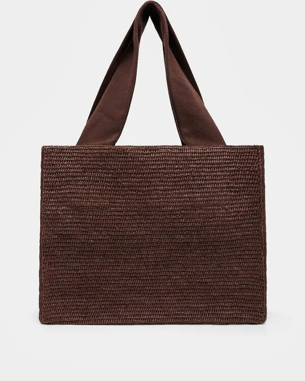THE ROW Loretta Raffia Tote - Brown