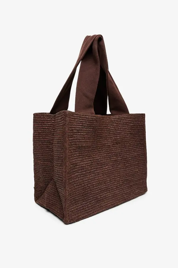 THE ROW Loretta Raffia Tote - Brown