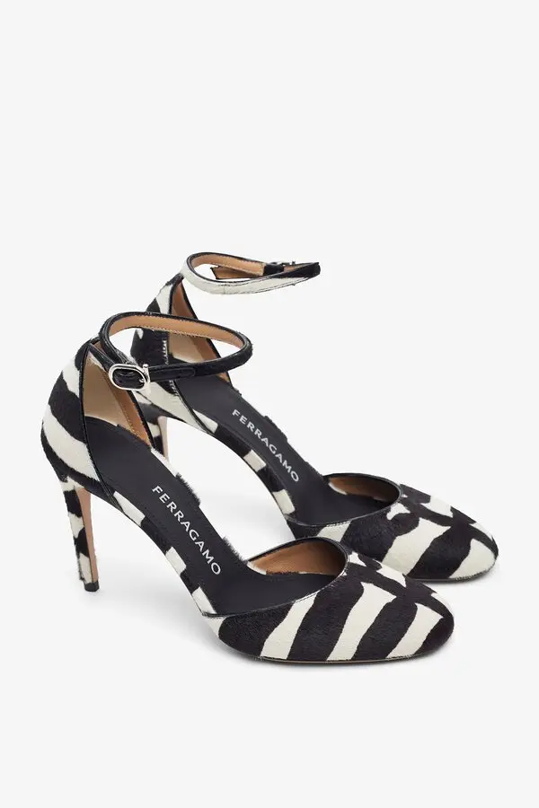 FERRAGAMO Maily 95 Sandals - White/black
