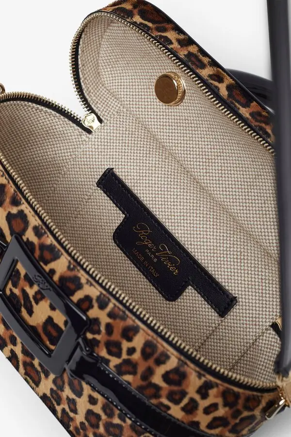 ROGER VIVIER Belle Vivier Vanity Leopard Mini Bag