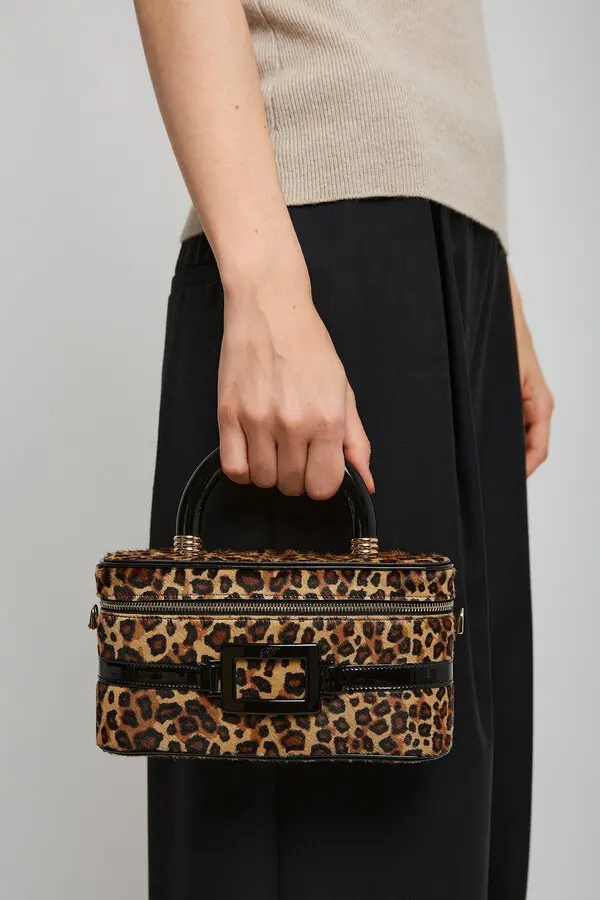 ROGER VIVIER Belle Vivier Vanity Leopard Mini Bag