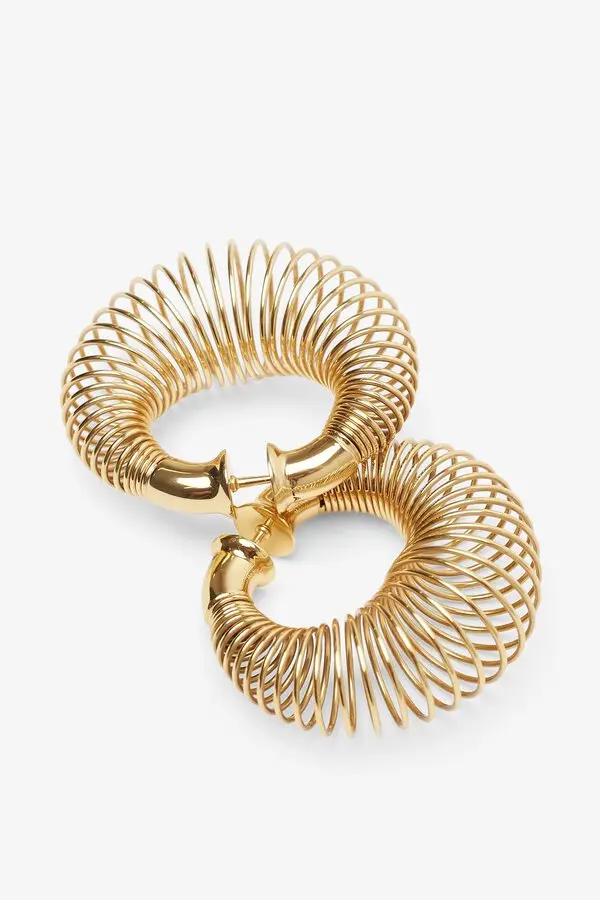 Alaïa Spiral Hoop Earrings - Gold