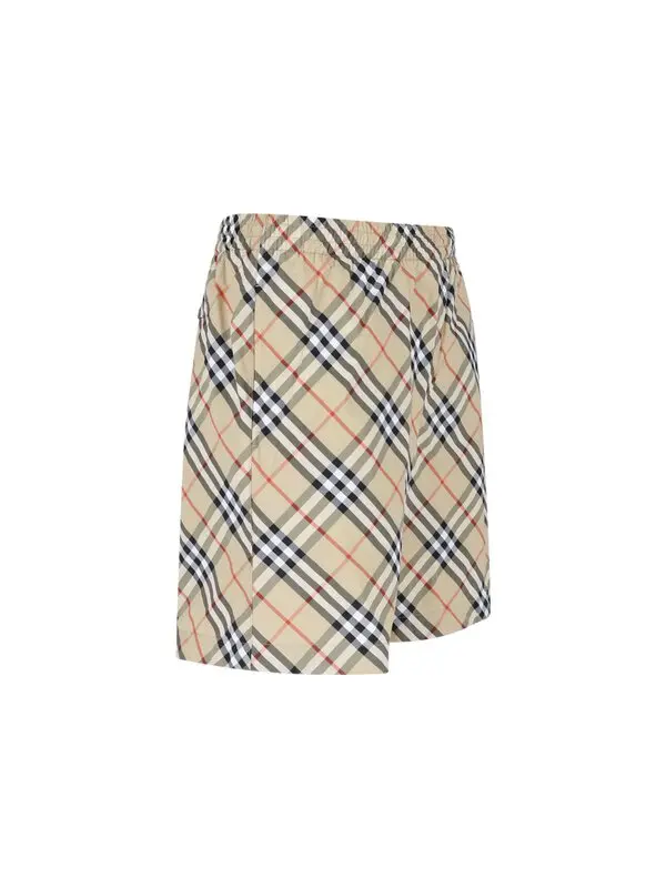 Burberry Check Beach Shorts - Beige