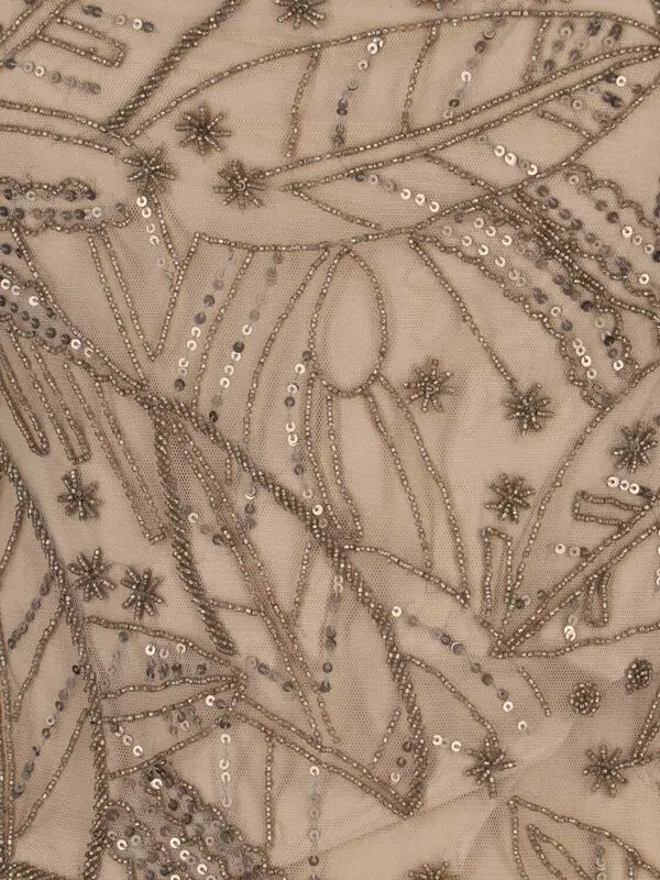 Ralph Lauren Beaded Mesh Sheath Dress