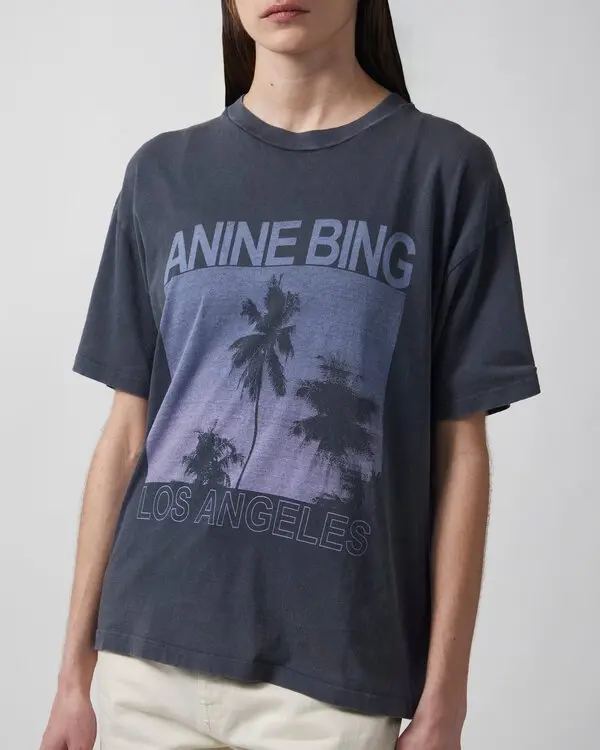 ANINE BING Cade Tee Palms Graphic T-shirt
