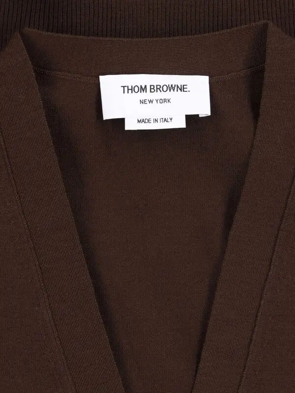 Thom Browne 4-bar" Cashmere Cardigan - Brown