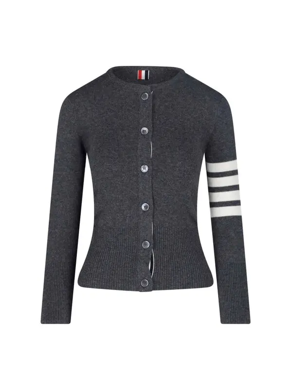 Thom Browne 4-bar Cardigan - Gray