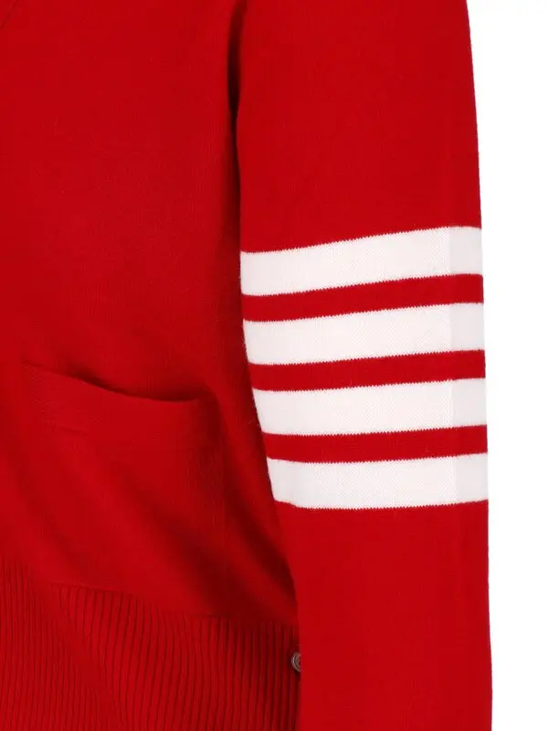 Thom Browne 4-bar" Cashmere Cardigan - Red