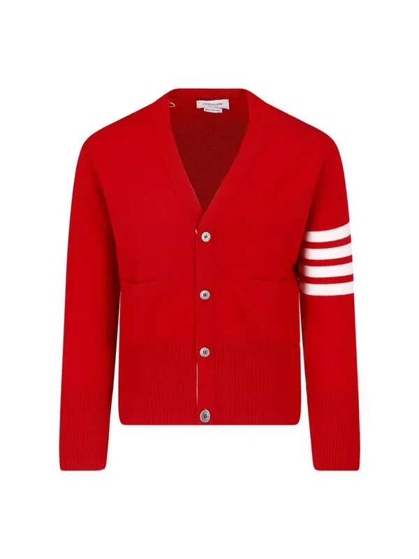 Thom Browne 4-bar" Cashmere Cardigan - Red