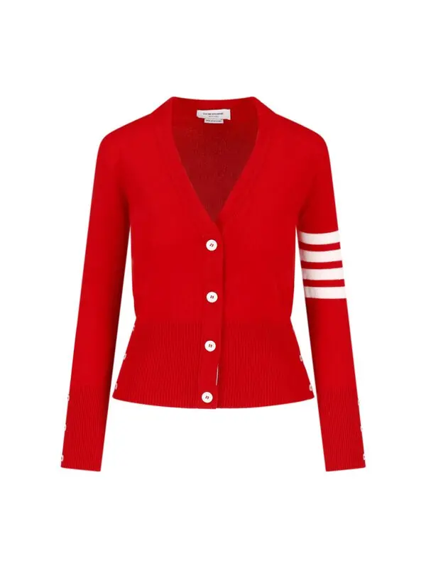 Thom Browne 4-bar" Cashmere Cardigan - Red