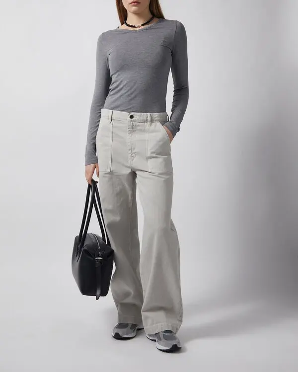 FRAME The Bow Cargo Jeans - Flax