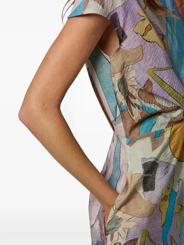 Paul Smith River Collage Graphic-print Tie-front Dress