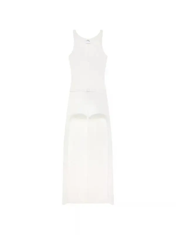 COURREGES Rib Train Playsuit - White