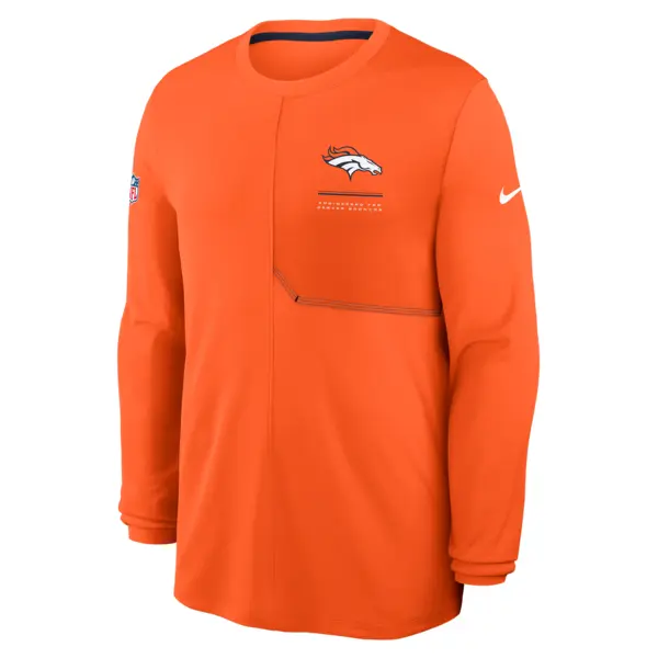 Nike Denver Broncos Dri-fit Long-sleeve Top - Orange