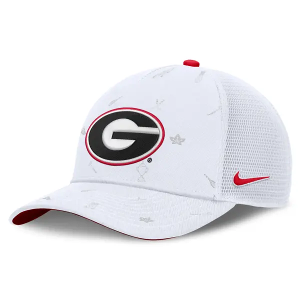 Nike Georgia Country Club Golfin' Rise College Trucker Adjustable Hat - White
