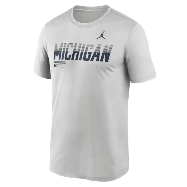 Nike Jordan Brand Michigan Sideline Legend Dri-fit T-shirt - Grey