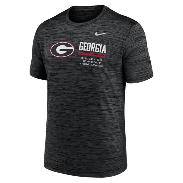 Nike Georgia Sideline Velocity Dri-fit College T-shirt - Black