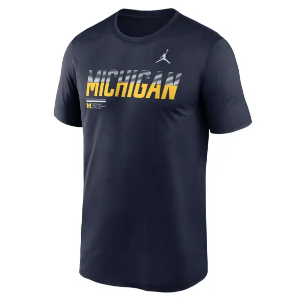 Nike Michigan Sideline Legend Jordan Brand Dri-fit College T-shirt - Blue