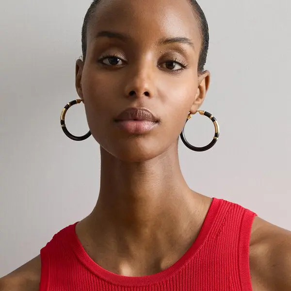 Ralph Lauren Logo Hoop Earrings