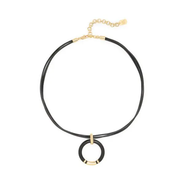 Ralph Lauren Gold-plated Lambskin Pendant Necklace