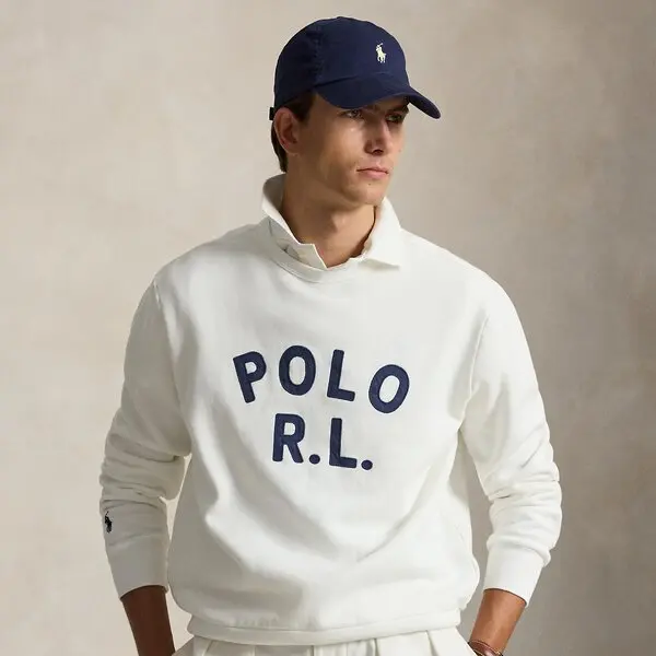 Ralph Lauren Logo Fleece Sweatshirt - White