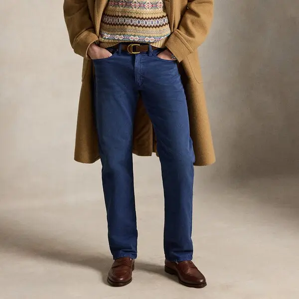 Ralph Lauren Hampton Straight Garment-dyed Jeans - Light Navy