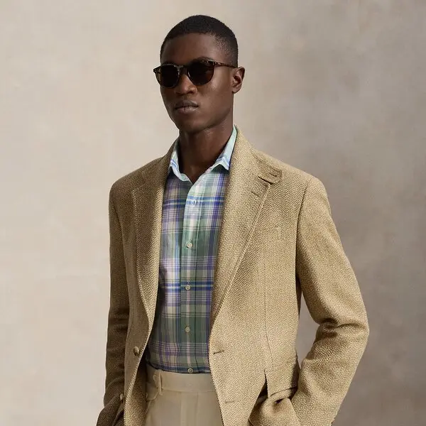 Ralph Lauren Rl67 Broken-herringbone Jacket - Tan