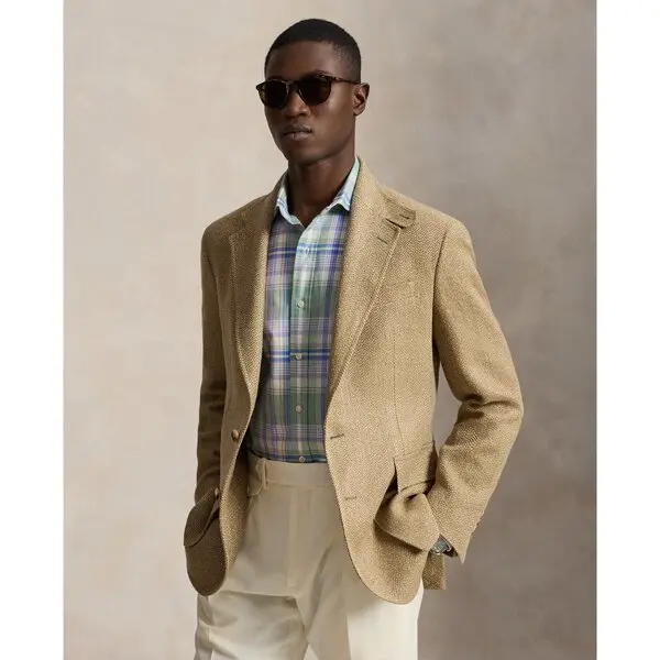 Ralph Lauren Rl67 Broken-herringbone Jacket - Tan