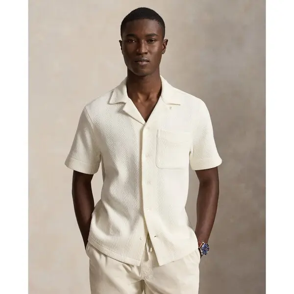 Ralph Lauren Herringbone Jersey Camp Shirt