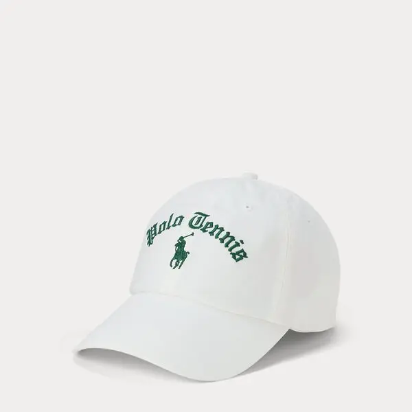 Ralph Lauren Embroidered Twill Cap - Paper White