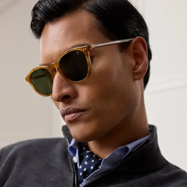 Ralph Lauren Automotive Round Sunglasses - Shiny Tortoise Light Brow