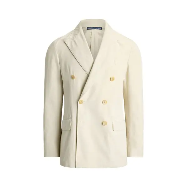 Ralph Lauren Polo Soft Tailored Fit Double Breasted Cotton Poplin Jacket
