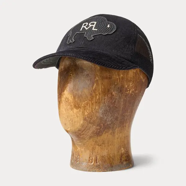 Ralph Lauren Corduroy-bill Denim Trucker Cap - Black