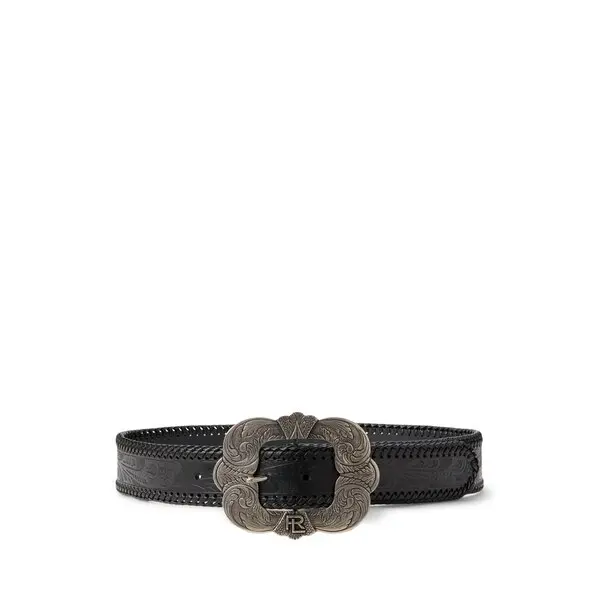 Ralph Lauren Tooled-buckle Embossed Vachetta Belt
