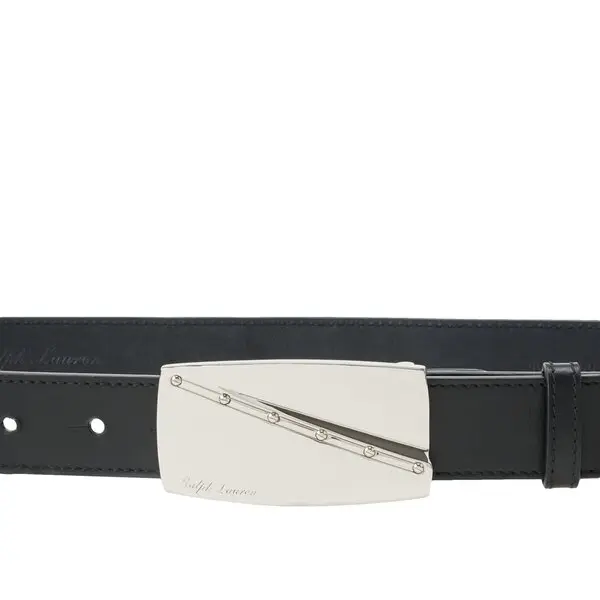 Ralph Lauren Abstract-plaque-buckle Leather Belt
