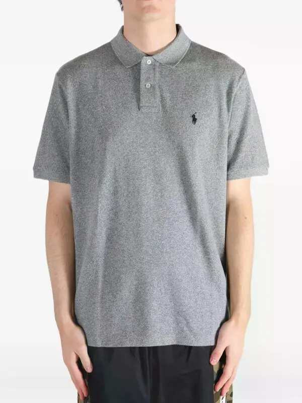 Polo Ralph Lauren Embroidered Logo Polo Shirt - Grey