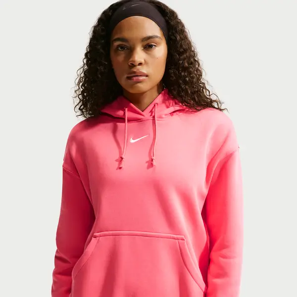 Nike Phoenix Fleece Oversized Pullover Hoodie - Pink