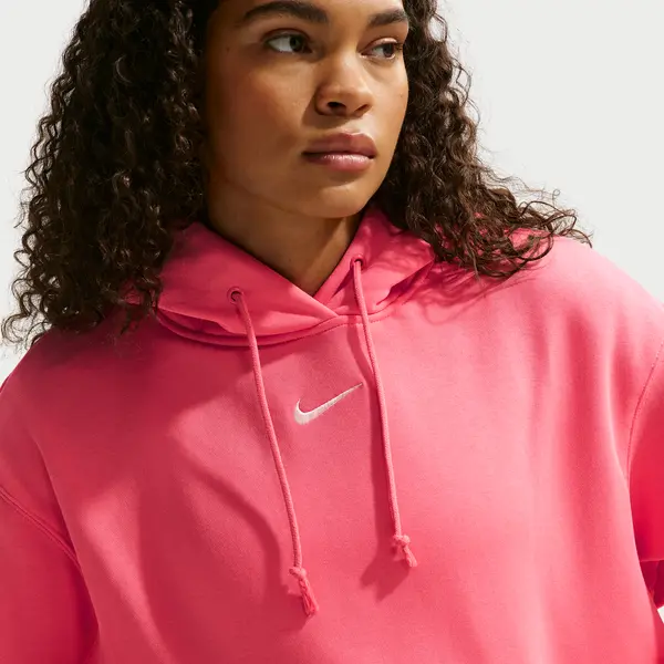 Nike Phoenix Fleece Oversized Pullover Hoodie - Pink