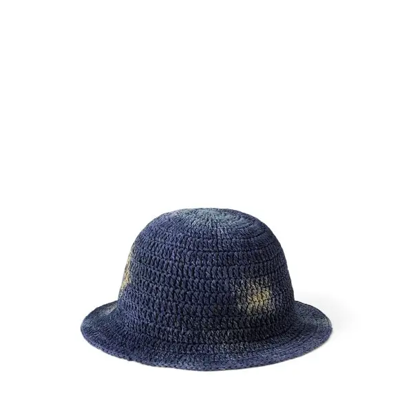Ralph Lauren Hand-painted Straw Bucket Hat
