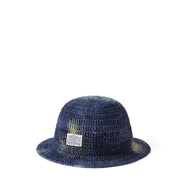 Ralph Lauren Hand-painted Straw Bucket Hat