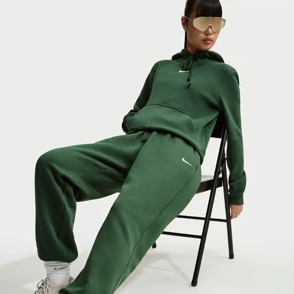 Nike Phoenix Fleece High-waisted Oversized Sweatpants - Green