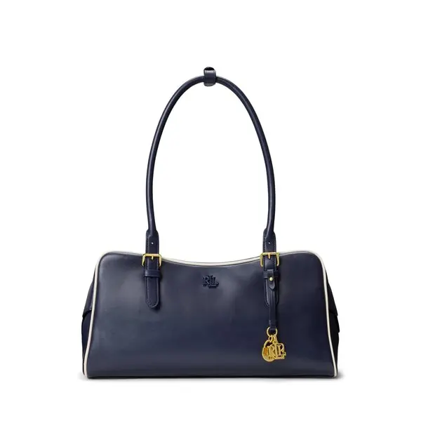 Ralph Lauren Leather Large Marcy Zip Satchel