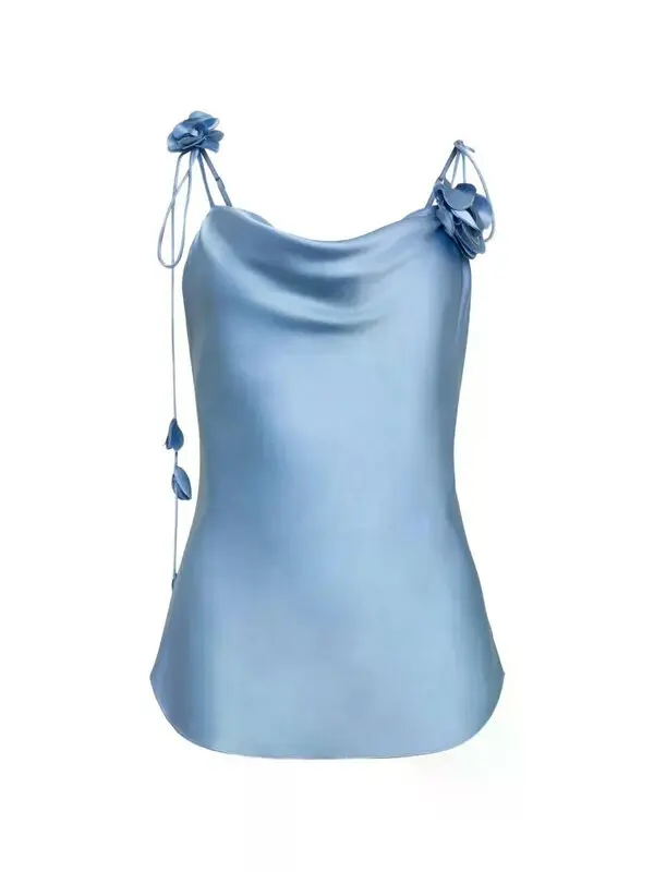 Cinq À Sept Marta Flower-appliqué Blouse - Blue