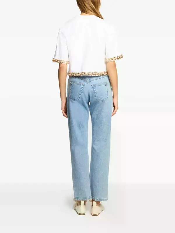 Cinq À Sept Floral-embellished T-shirt - White