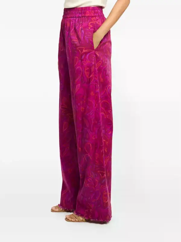 Cinq À Sept Ibbie Paisley-bloom Trousers - Pink