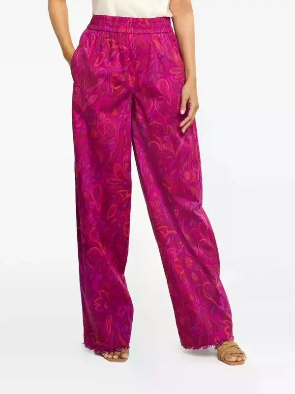 Cinq À Sept Ibbie Paisley-bloom Trousers - Pink