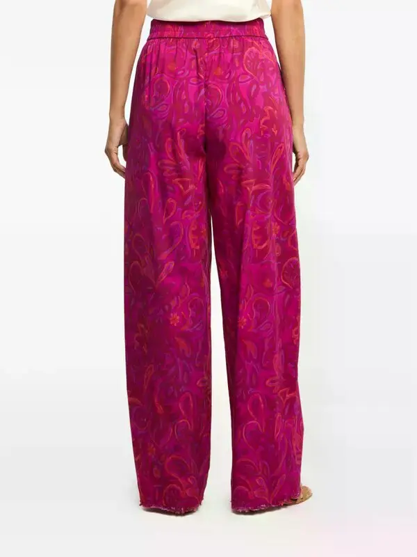 Cinq À Sept Ibbie Paisley-bloom Trousers - Pink
