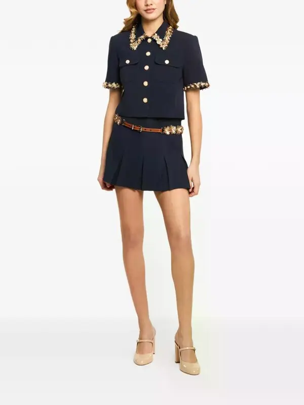 Cinq À Sept Sunflare Aanya Cropped Jacket - Blue